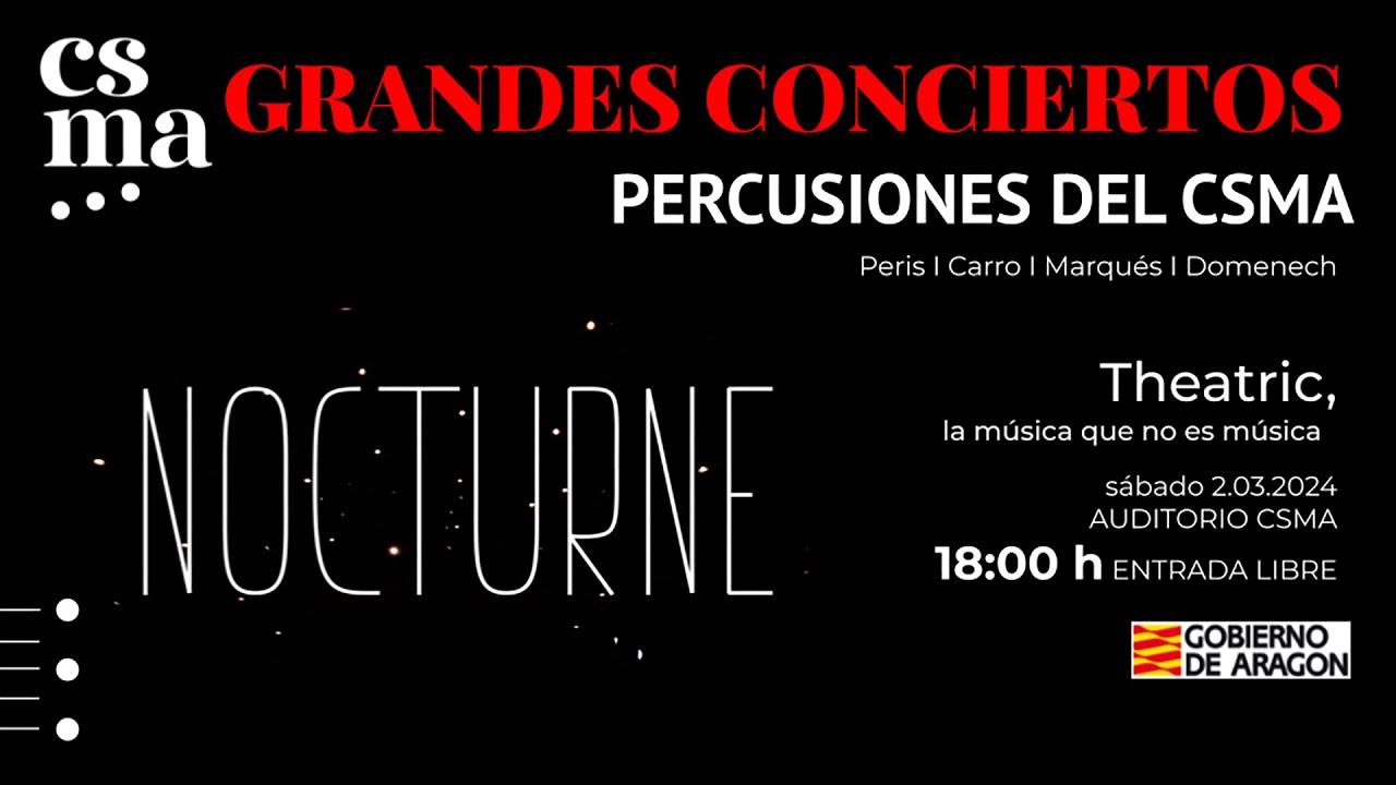 GRANDES CONCIERTOS DEL CSMA 2023/2024: PERCUSIONES - YouTube