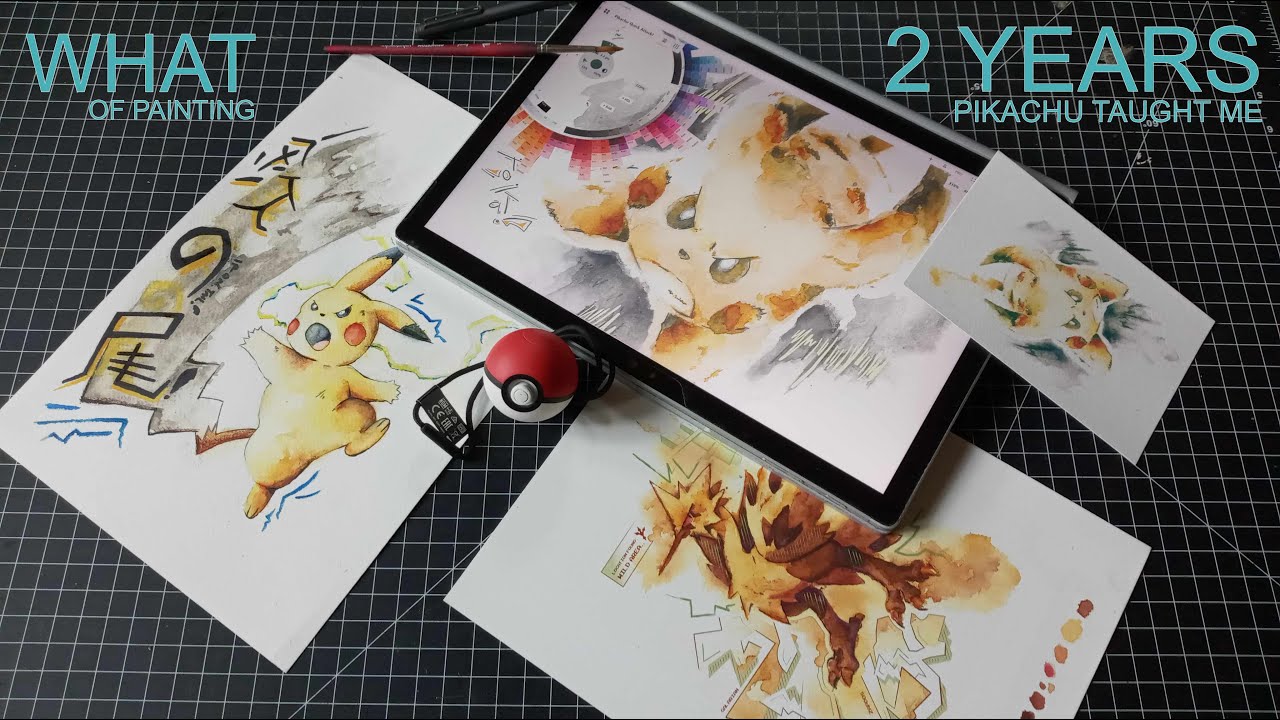 How to creatively Paint Pikachu after 2 years of Practice - YouTube