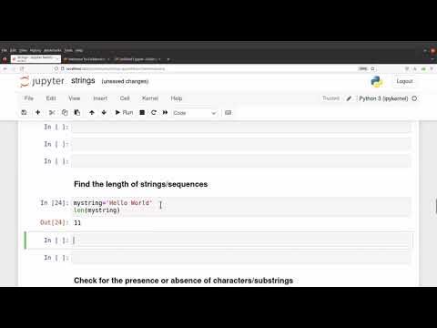 Python for bioinformatics | find the length of sequences (strings) - YouTube