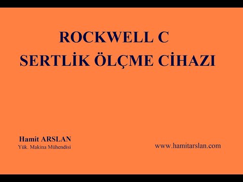 ROCKWELL SERTLİK ÖLÇME CİHAZI İLE SERTLİK ÖLÇÜMÜ