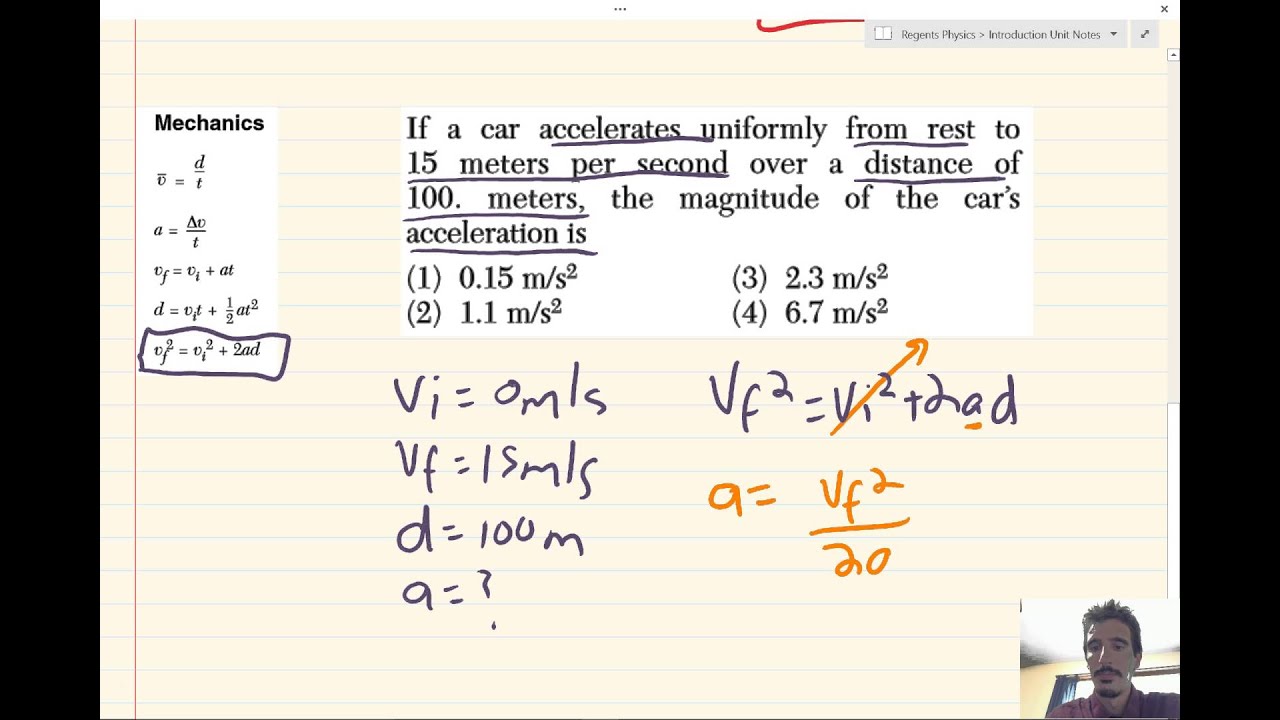 Y1U1L Acceleration Practice Problems - YouTube