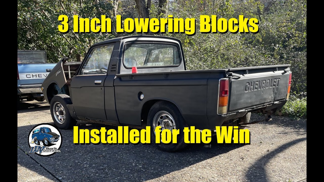 3 Inch Lowering Blocks Installed Chevy LUV 2 - YouTube