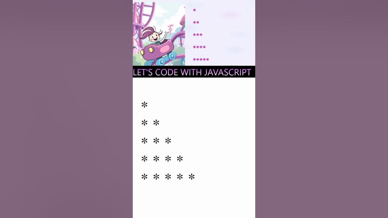 Star pattern in javascript | javascript tutorial for beginners #shorts ...