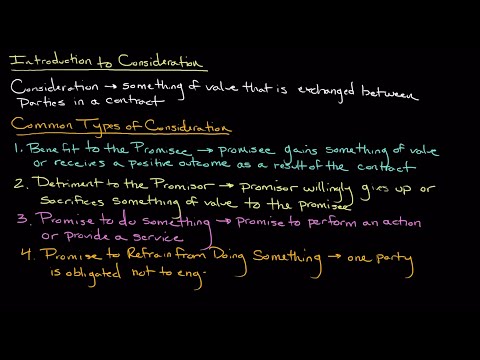 The Rules of Consideration