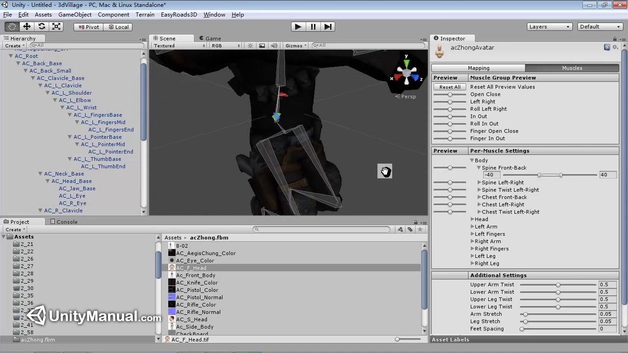 【Unity4.0公开课】13-64 Mecanim 动画系统：Avatar肌肉设定 - YouTube