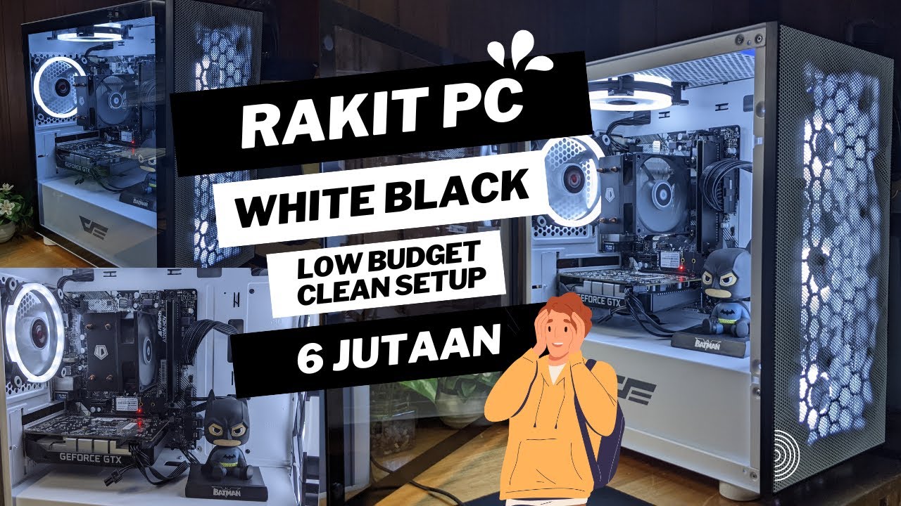 RAKIT PC 6 JUTAAN | White Black Edition | Clean Setup | Ryzen 5 4500 ...