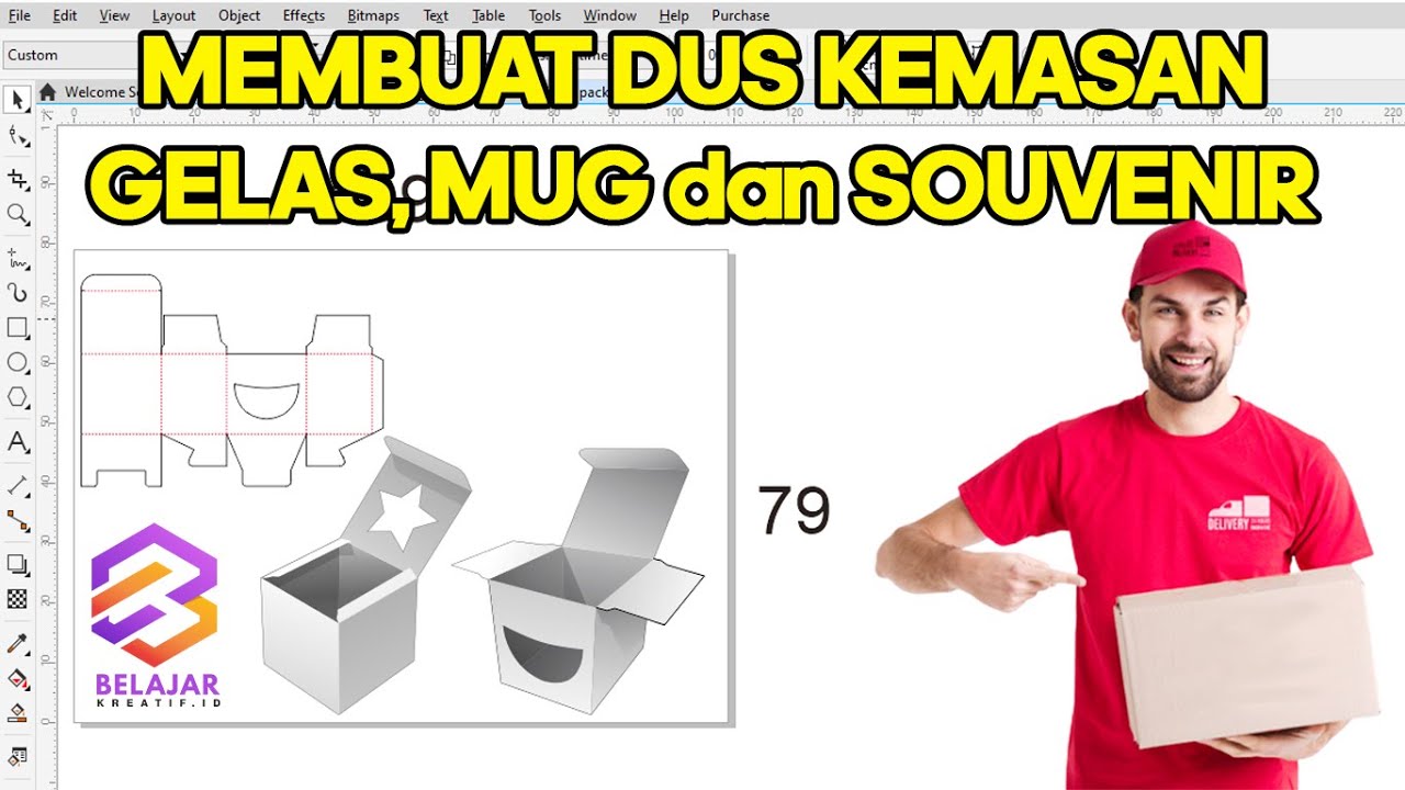 cara membuat dus kemasan gelas, mug dan souvenir beserta biayanya - YouTube