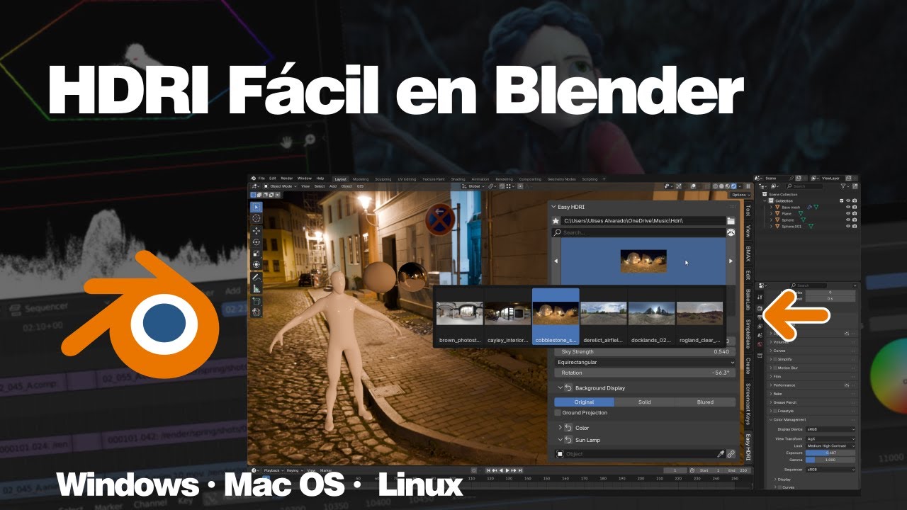 Blender: Iluminación HDRI fácil y rápida (con Easy HDRI) - YouTube
