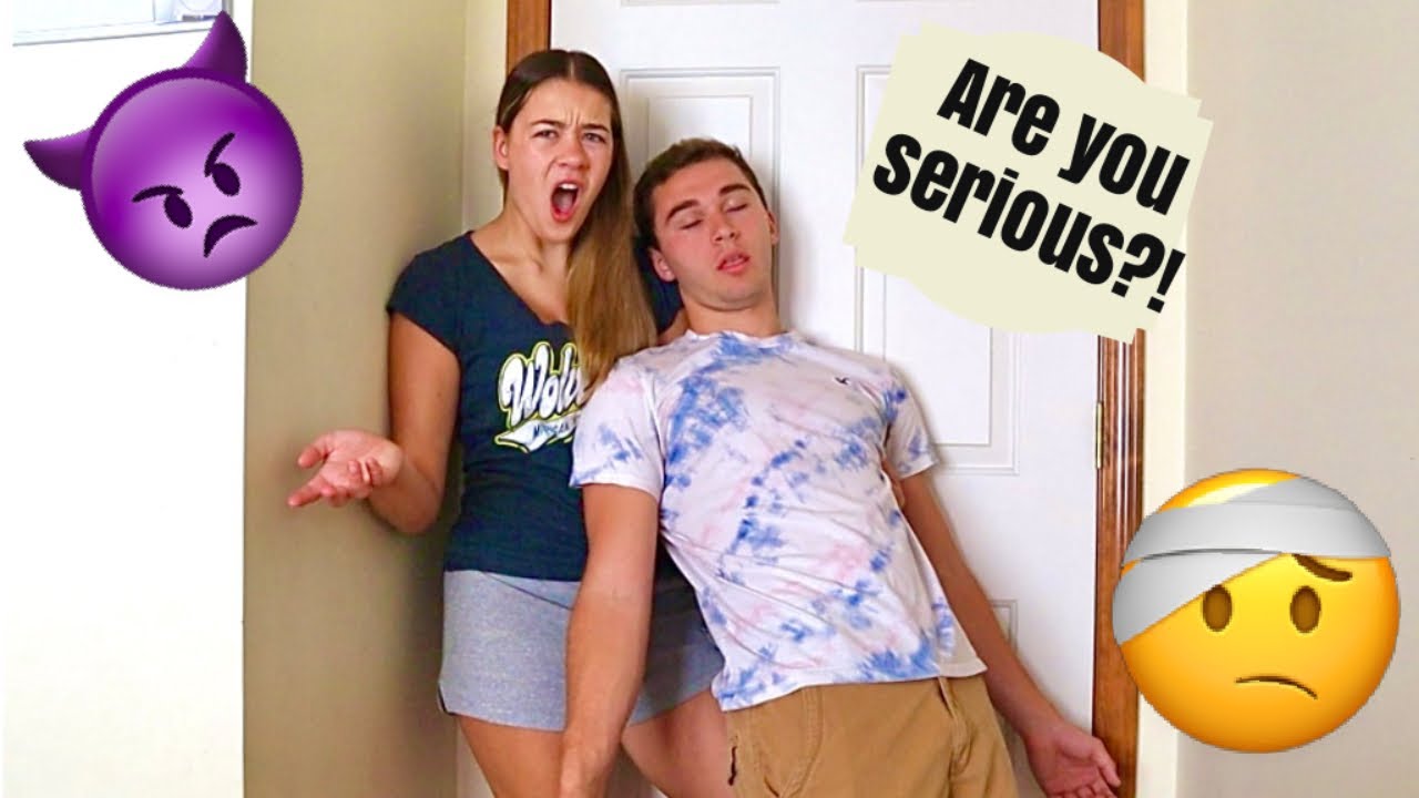 STARTING AN ARGUMENT AND PASSING OUT PRANK *CUTE REACTION* - YouTube