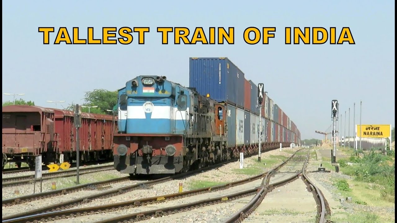 India's Tallest Train 2.0 : Gigantic Double Stack Container Train with ...