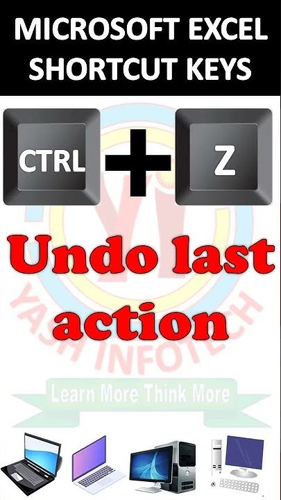 #computerknowledge #computergk Ctrl + Z – Undo last action, MICROSOFT EXCEL SHORTCUT KEYS - YouTube