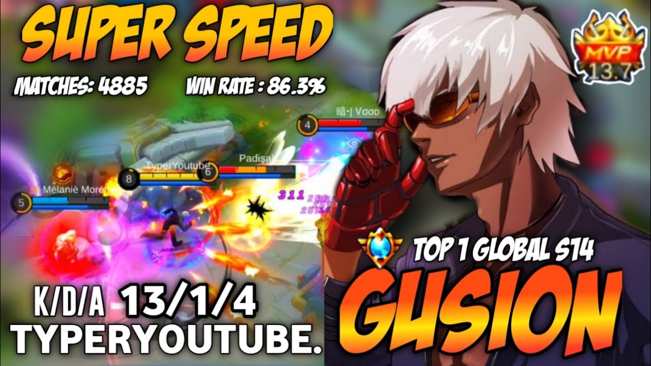 Top 1 Global Gusion ,Ultra Fast Hand Combo! with 4k Matches| Gusion ...