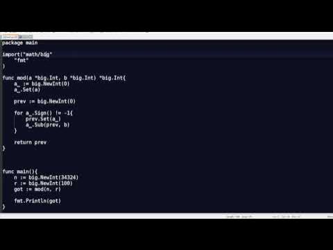 How to use modulus with HUGE numbers with golang and math - YouTube