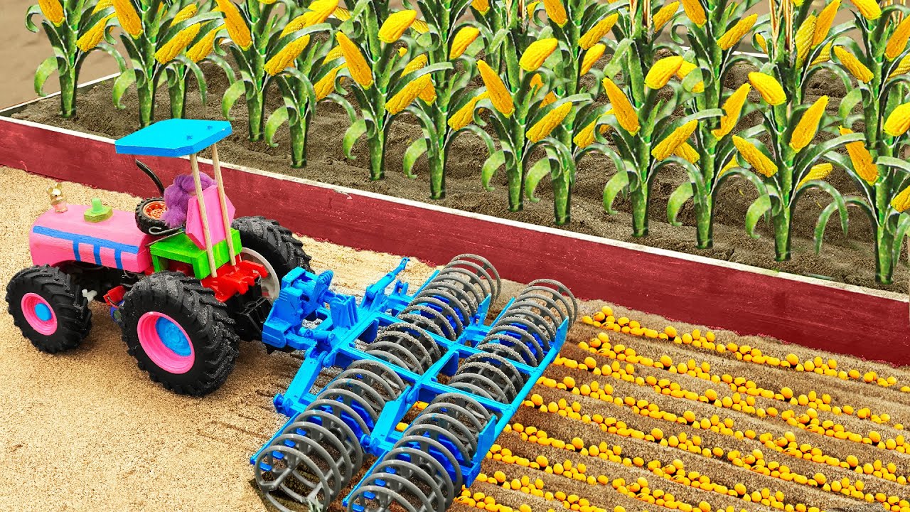DIY Mini Tractor Making Corn Seed Sowing Machine science project ...