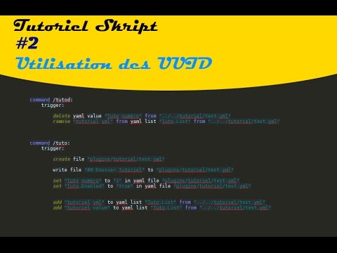 Tutoriel Skript #2 - Les UUID - YouTube