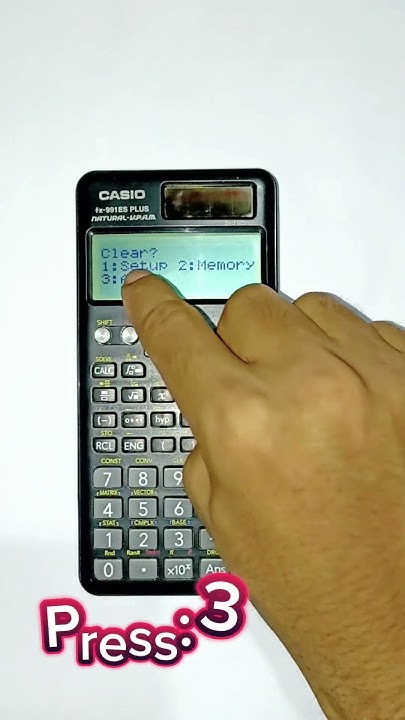 How to reset scientific calculator fx-991es plus - YouTube