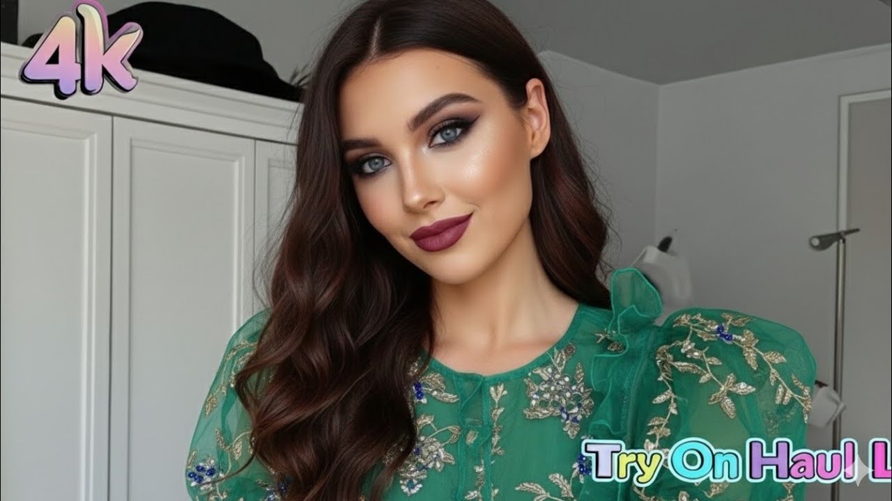 [4K usa2025 Transparent Try On Haul | No bra See Through | Curve Plus ...
