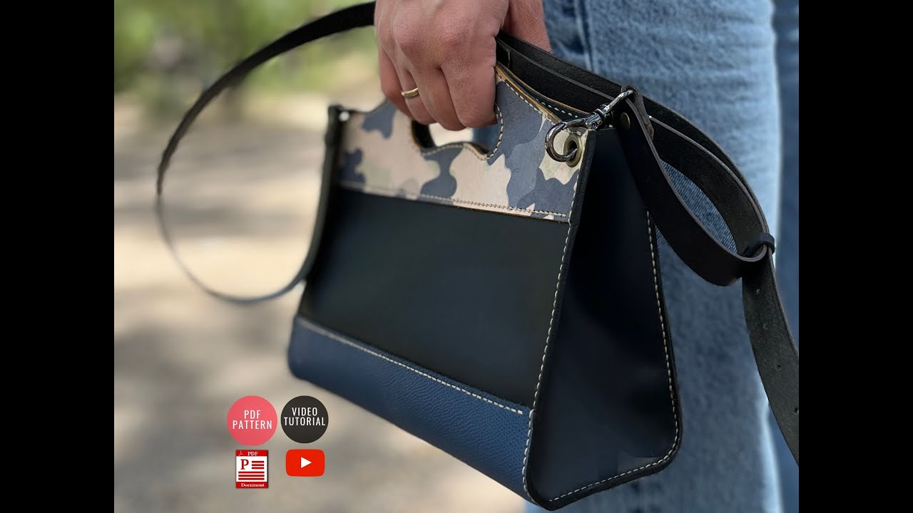 Making a Leather Hand Bag, PDF Pattern, by #vikingsleatherdesign - YouTube