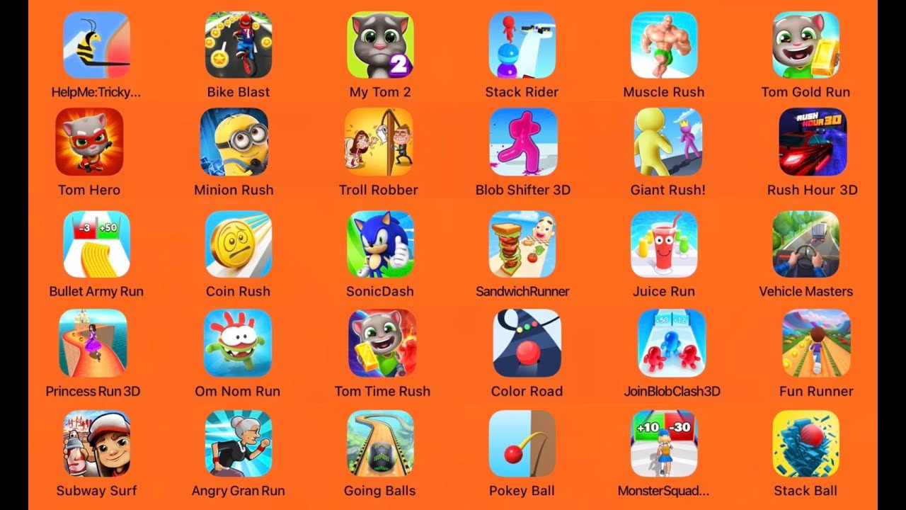 Om Non Run,Stack Ball,Angry Gran Run,Minion Rush,All Levels Game Mobile ...