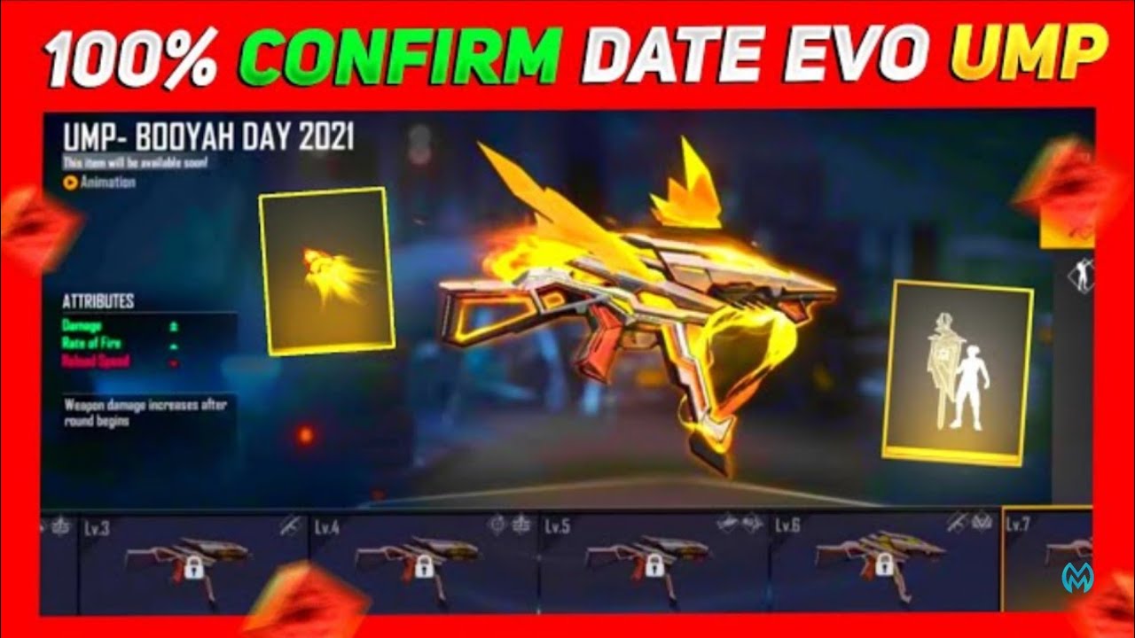 NEW EVO GUN SKIN UMP BOOYAH DAY OP FULL LOOK OP EMOTE 😲😍 - YouTube