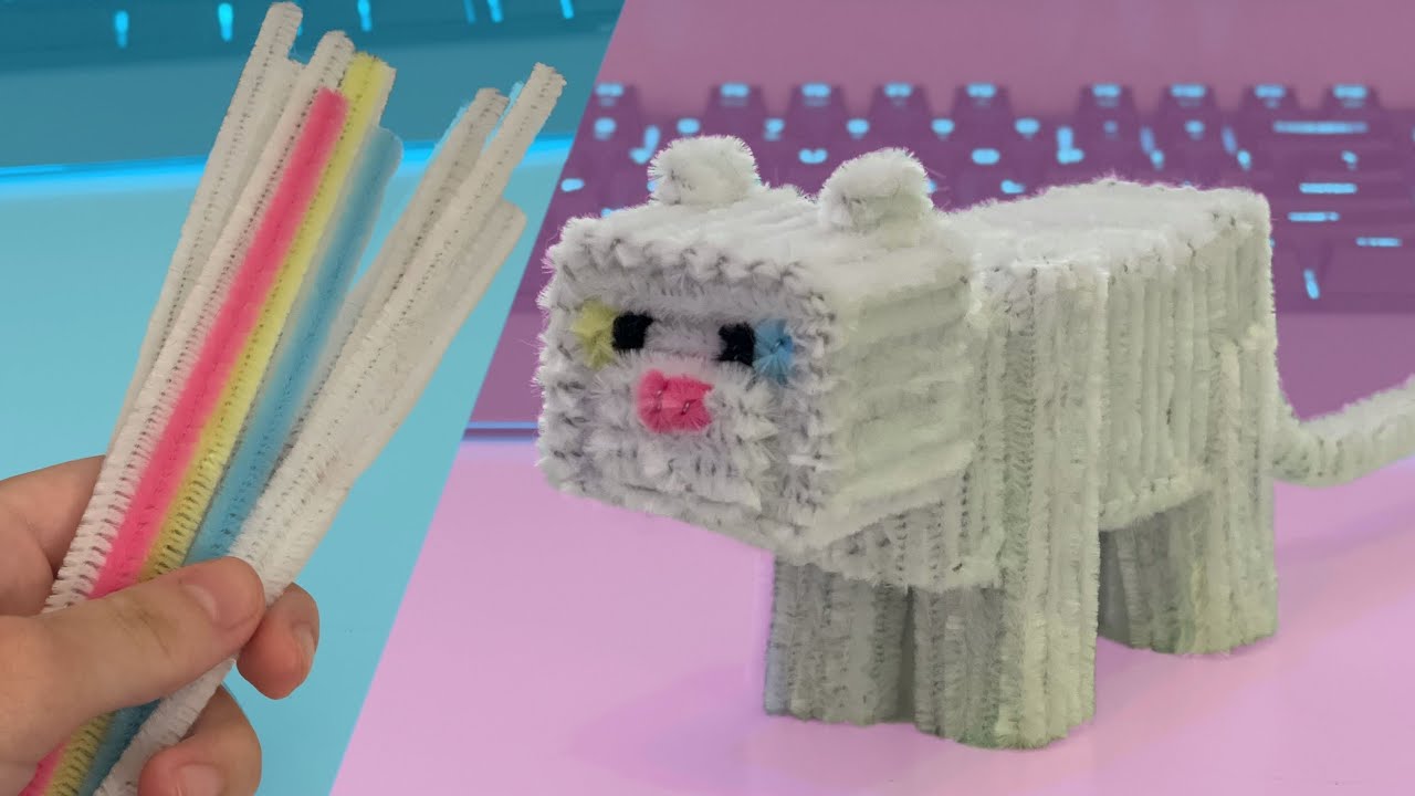 Pipe Cleaner Minecraft Cat 🐈 (No Glue) - YouTube
