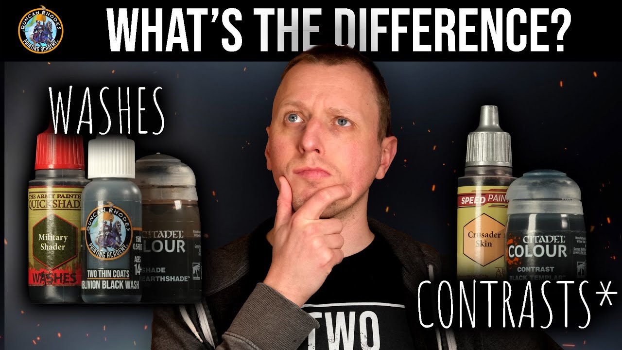 The difference between washes & contrast type paints. Your questions ...