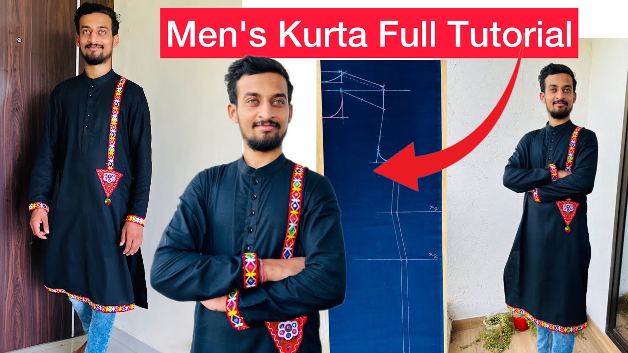 Mens kurta cutting and stitching By Kruti Kamli | Mens Kurta Banana ...