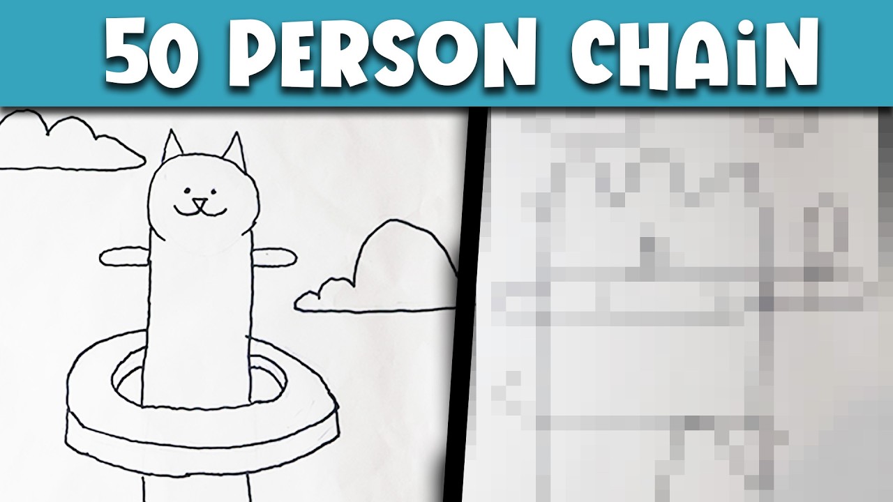 50-Person "Copy the Drawing" Game - YouTube