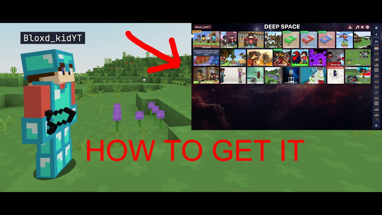 Bloxd io | HOW TO GET DEEP SPACE CLIENT A to Z - YouTube