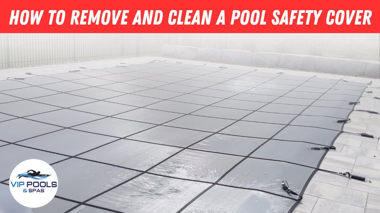 Safety Cover Removal at Pool Opening | How to Remove and Clean a Safety ...