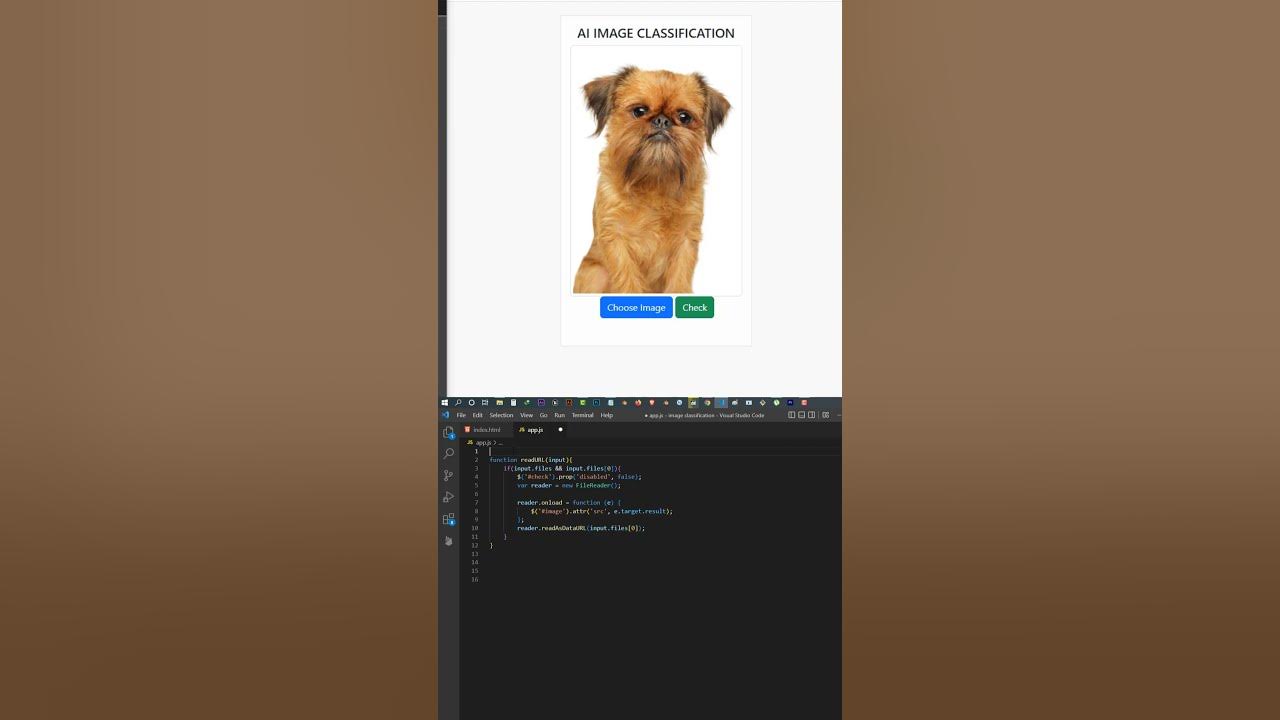 Ai Image Classification Using Ml5 Js Short Youtube