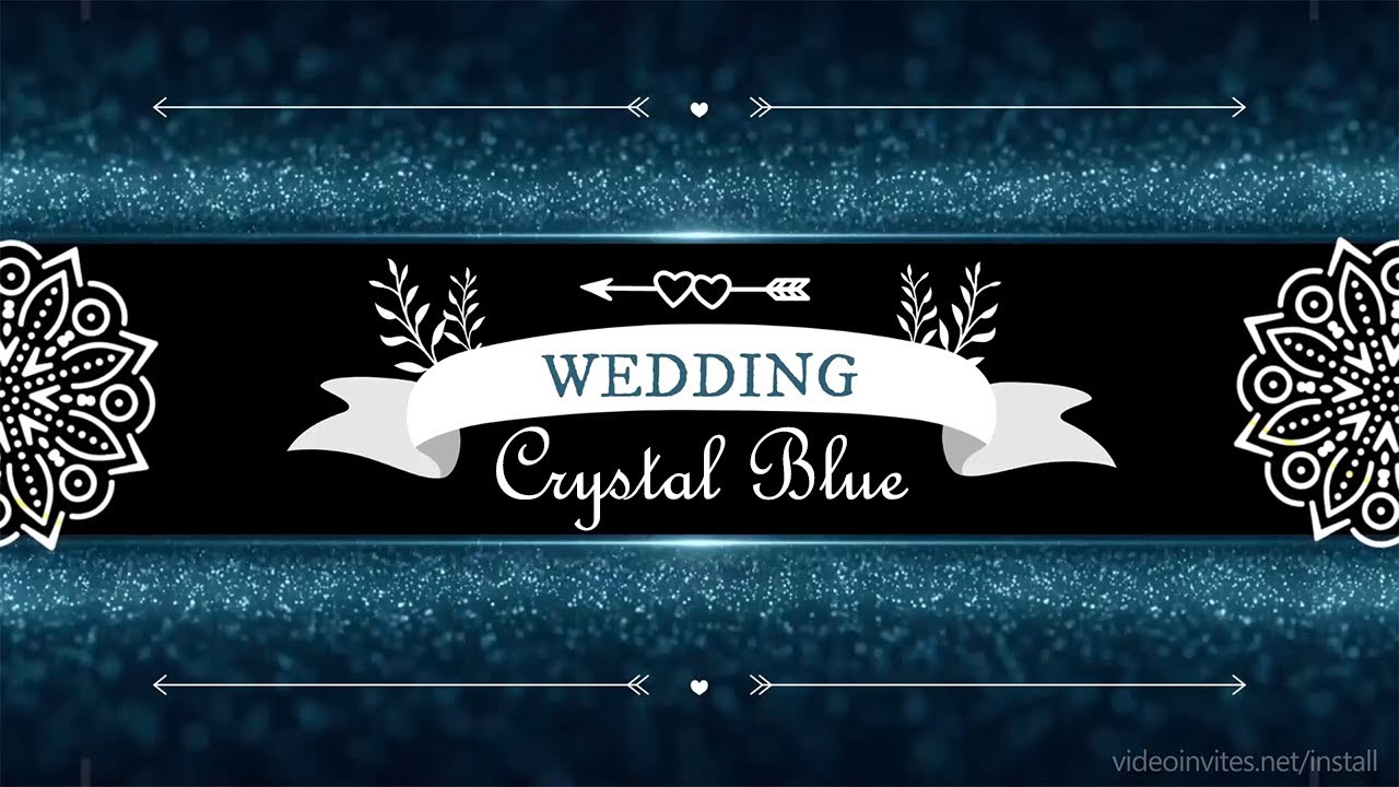Crystal Blue Theme - 4K Wedding Invitation Sample | Starts at ₹ 29.99 ...