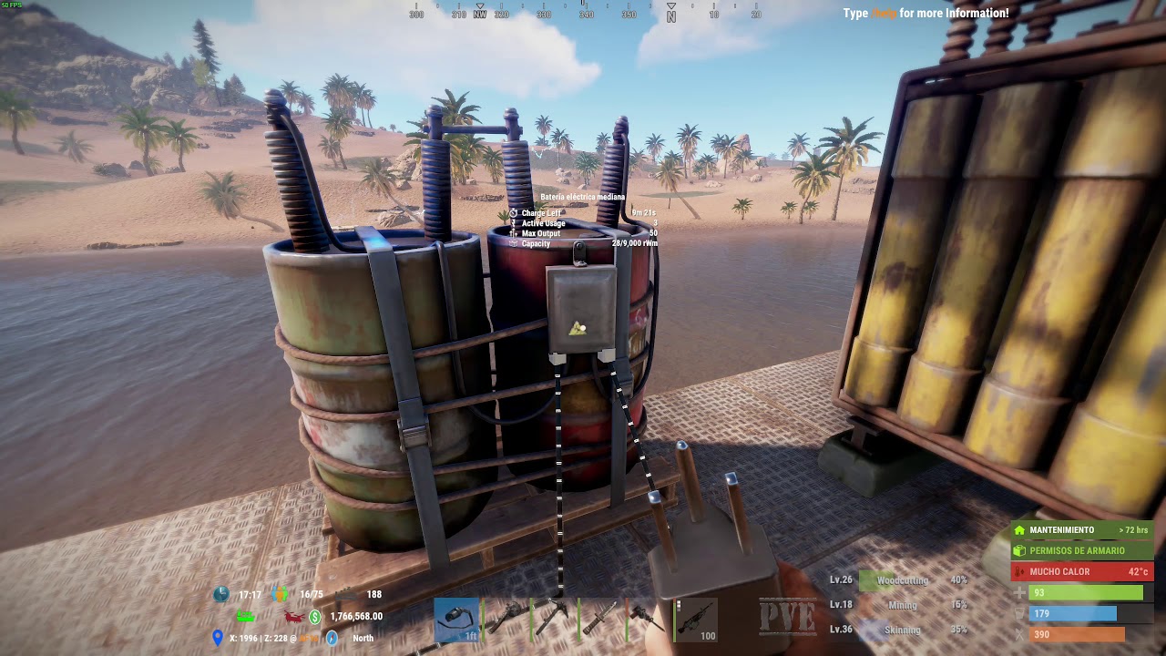 RUST Batery monitor ,charge and time ,wather colectors 2020 05 19 17 47 ...