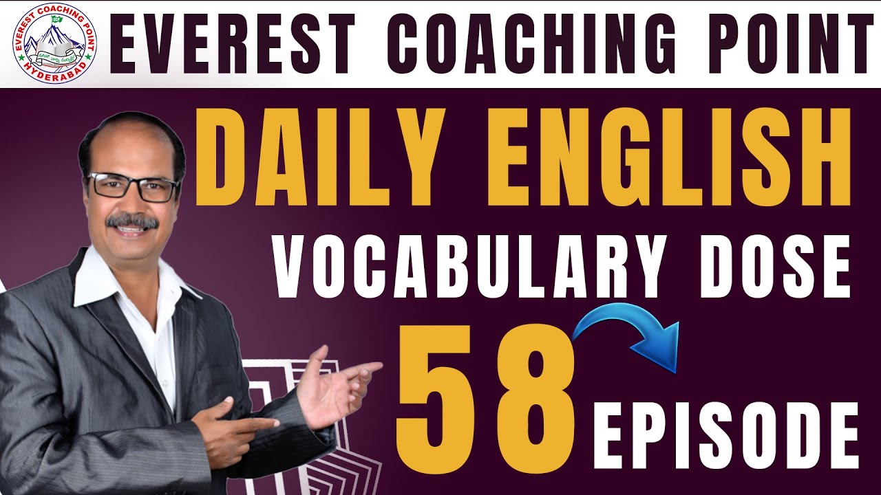 DAILY VOCABULARY DOSE-58 || PICTURE PERFECT LEARNING || JAIN SIR #Vocabulary#SSC#GD#ALP#EVEREST# ...