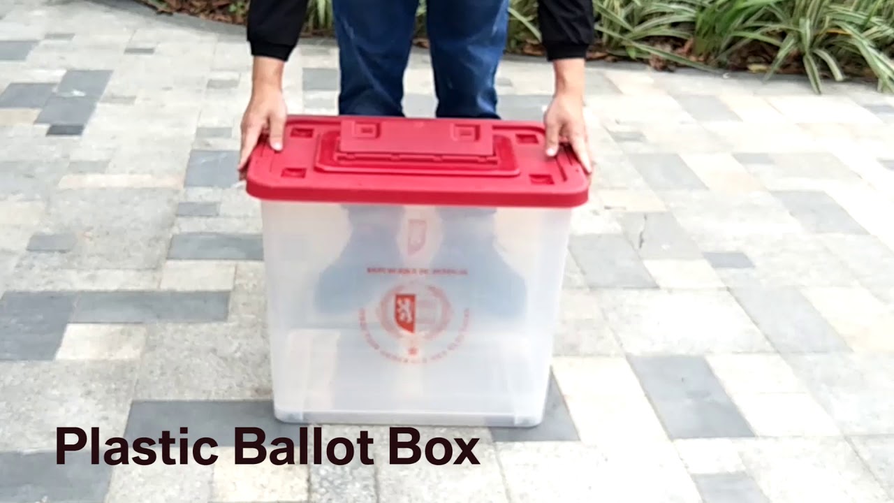 65 Liter transparency Plastic Ballot Box With Wheels - YouTube
