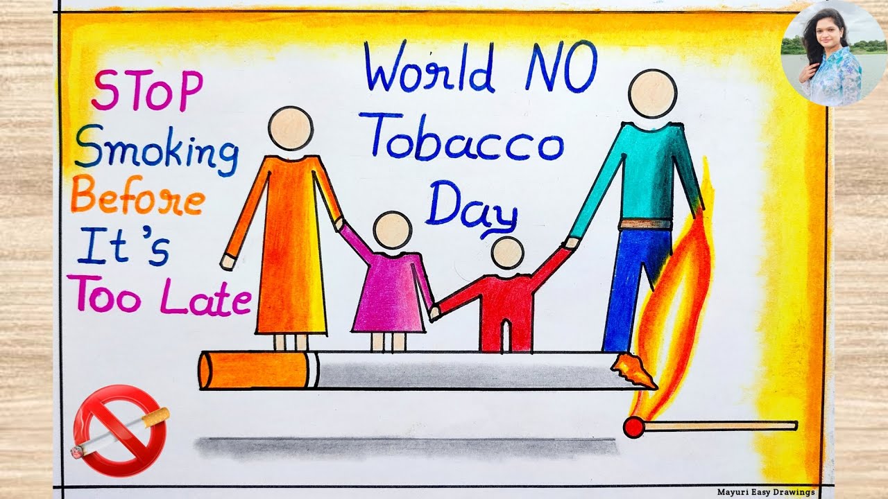 World No Tobacco Day Drawing Chart 🚭/ No Smoking Drawing Easy / Anti ...
