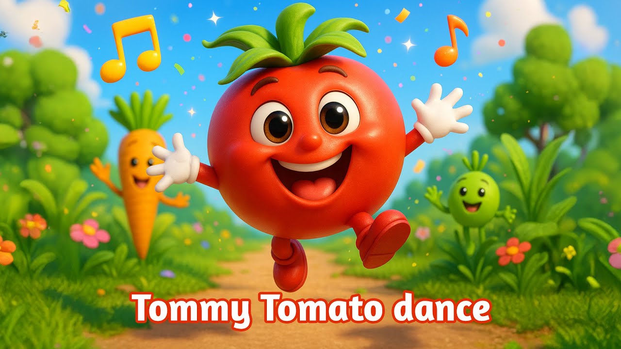 Tommy Tomato, Round and Red! | Fun Vegetable Song for Kids 🍅🎶 | 3D ...