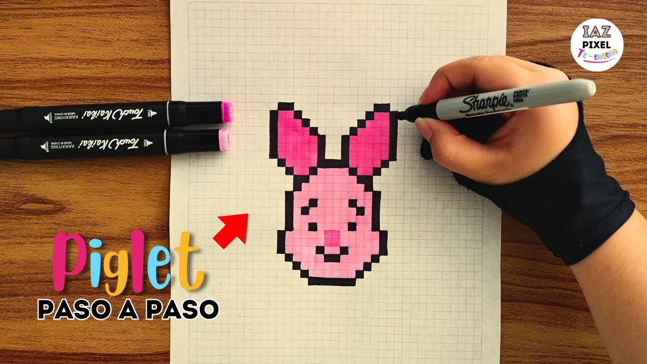 Como pintar a PIGLET en PIXEL ART – Tutorial paso a paso #winniethepooh ...