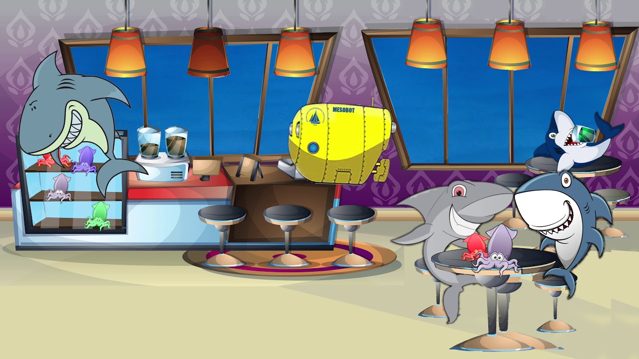 GREAT WHITE and GIANT SQUID in the SHARK CAFE - YouTube