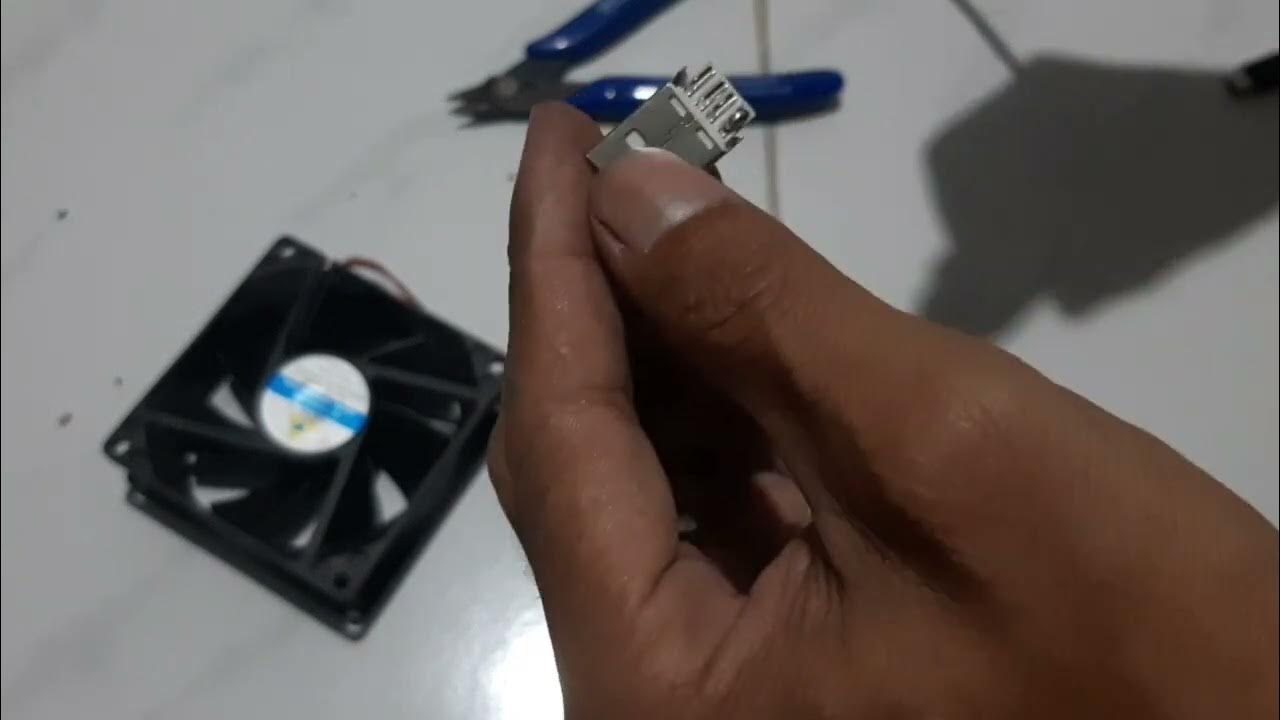 merubah soket power kipas angin dengan usb modal 1000 rupiah - YouTube