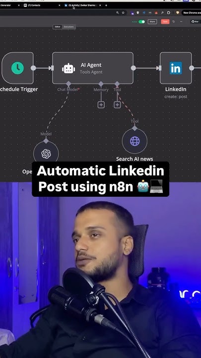 Automatic LinkedIn posting using AI agents like n8n - YouTube