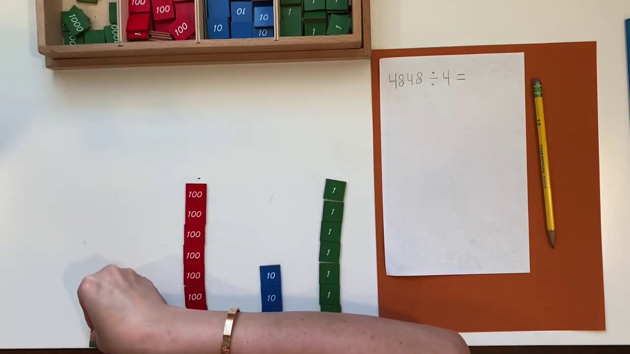 Stamp Game Division. How to do Stamp Game division Montessori - YouTube