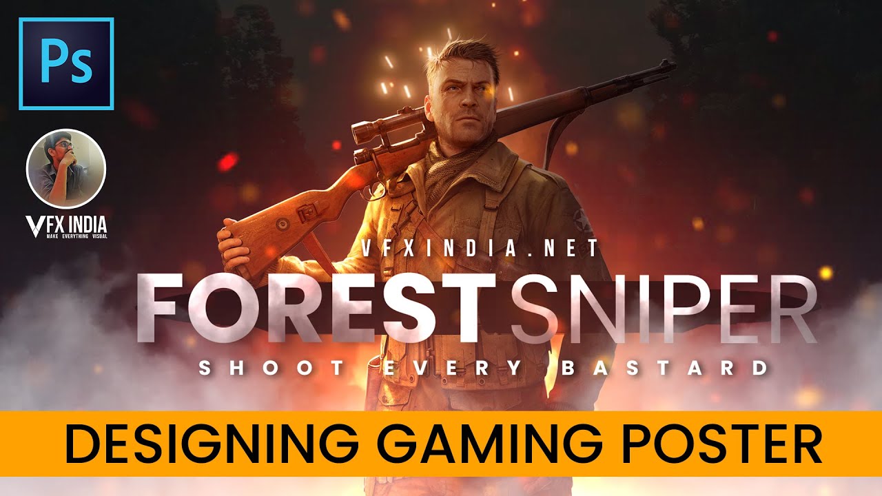 Designing Gaming Poster In Photoshop | vfxindia.net - YouTube