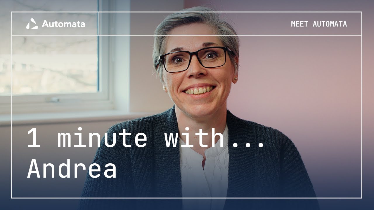 1 minute with Andrea, Director of Application Sciences & Solutions ...