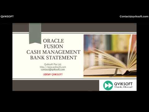 Oracle Fusion Cash Management - Bank Statement - YouTube