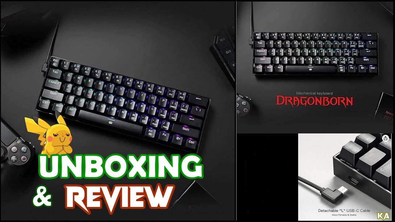 Unboxing & Review // Redragon K630 Gaming Keyboard Dragonborn - YouTube