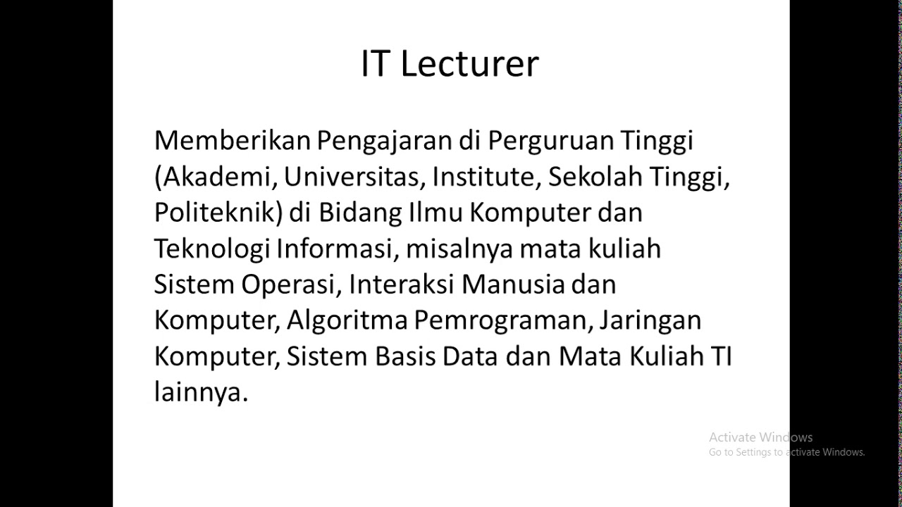 Mengenal Berbagai Jenis Profesi TI Bagian 3 - YouTube