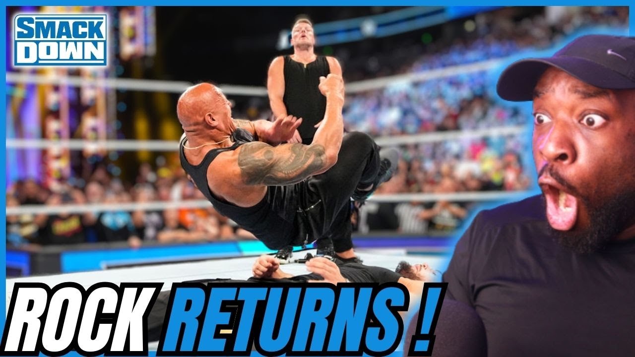 The Rock "RETURNS" to whoop theory's candy a** | FRIDAY NIGHT SMACKDOWN ...