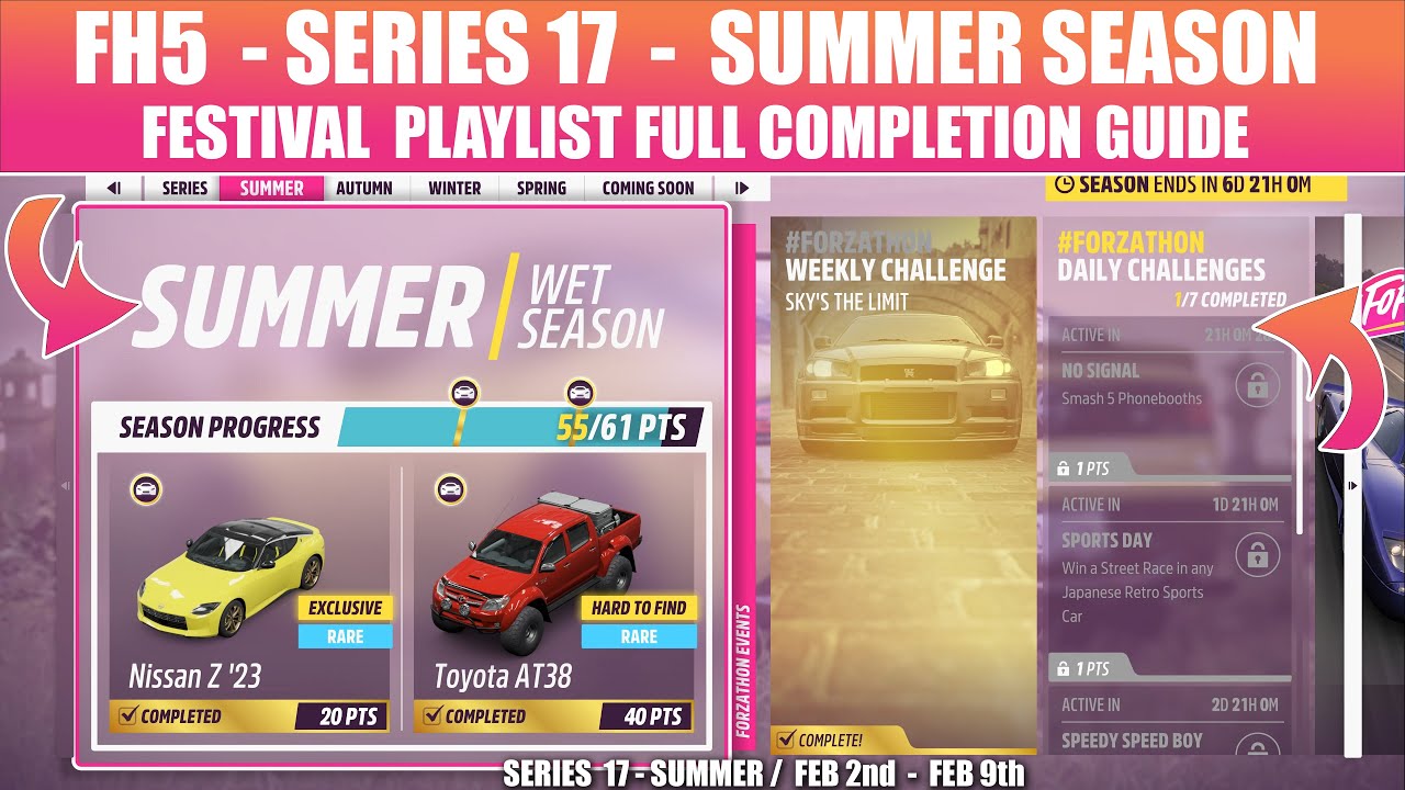 FH5 SERIES 17 SUMMER FESTIVAL PLAYLIST HOW TO GUIDE| S2 MOUNTAINSIDE ...