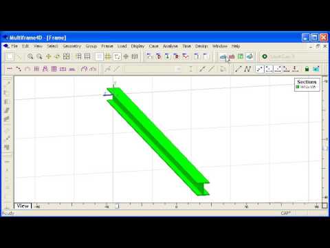 MAXSURF Multiframe - Simple Beam Analysis - YouTube